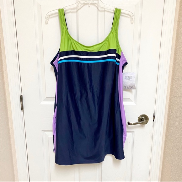 Delta Burke | Swim | New 28w 3x Delta Burke Swim Dress Bathing Suit ...